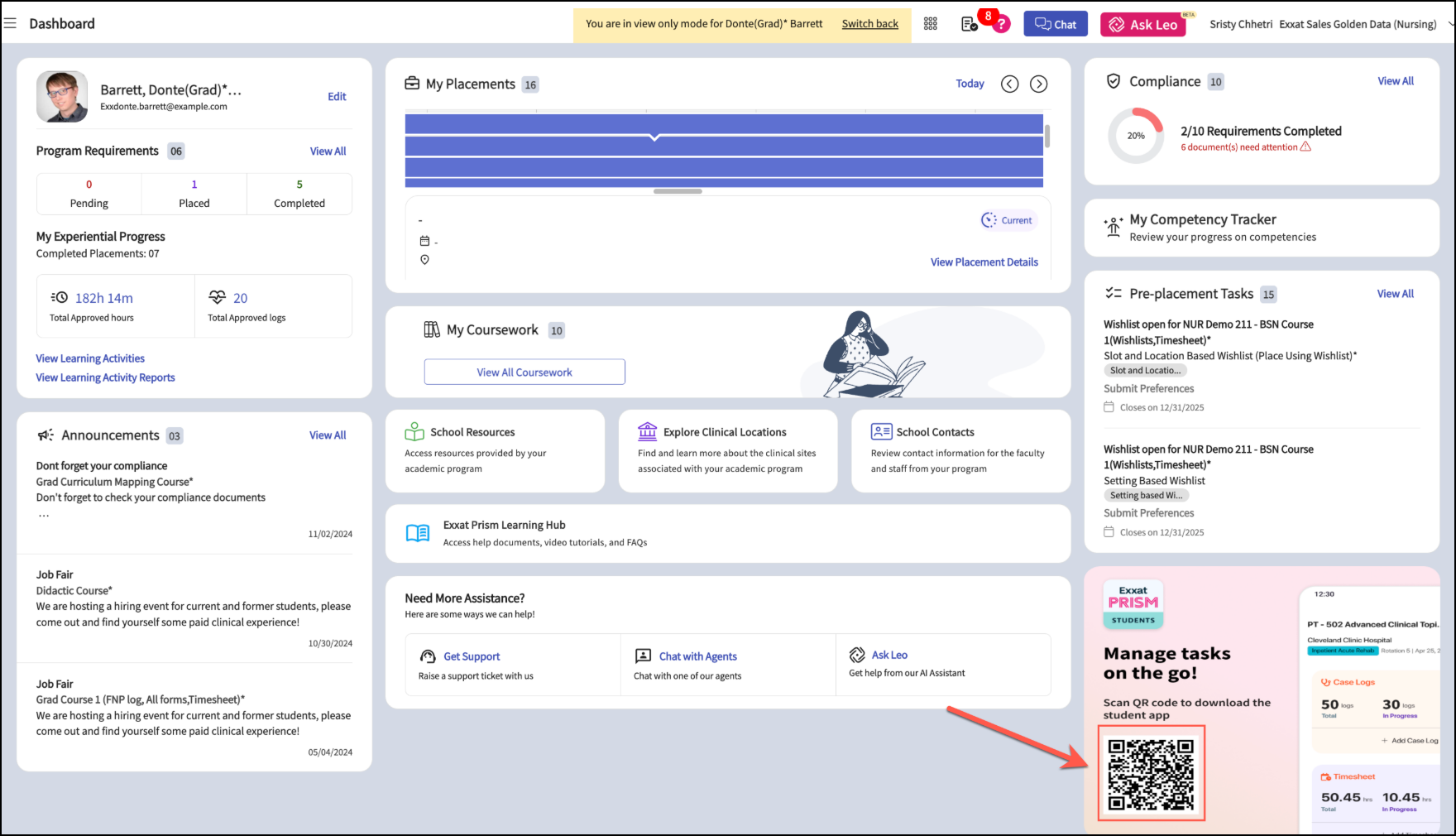 Exxat Student Mobile App – Exxat Help Center